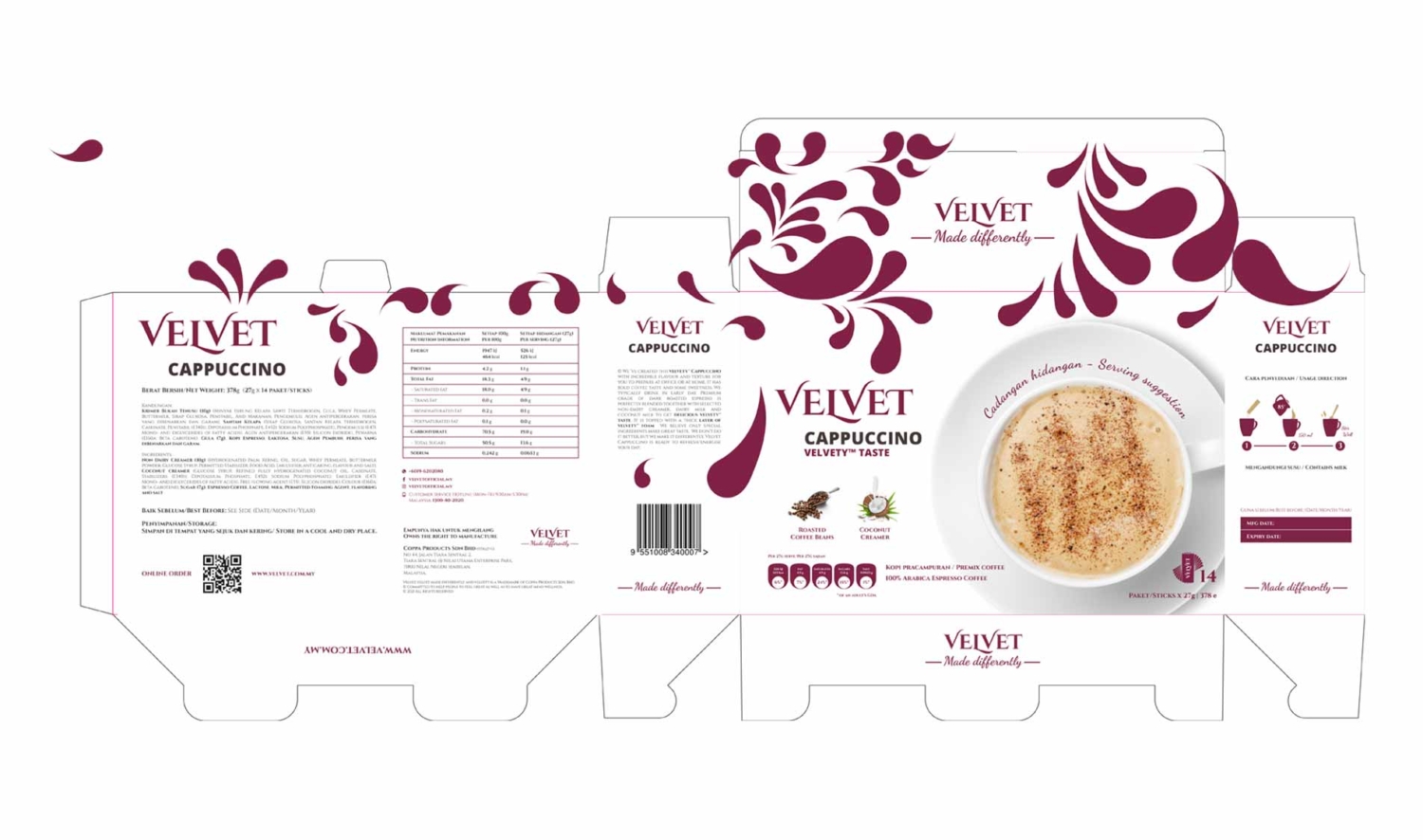 Packaging box design Velvet • startup design pro
